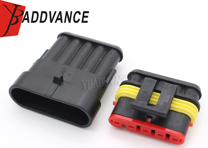 Tyco 남여 AMP 연결관 Superseal 1.5는 282107-1 282089-1 5 Pin를 밀봉했습니다